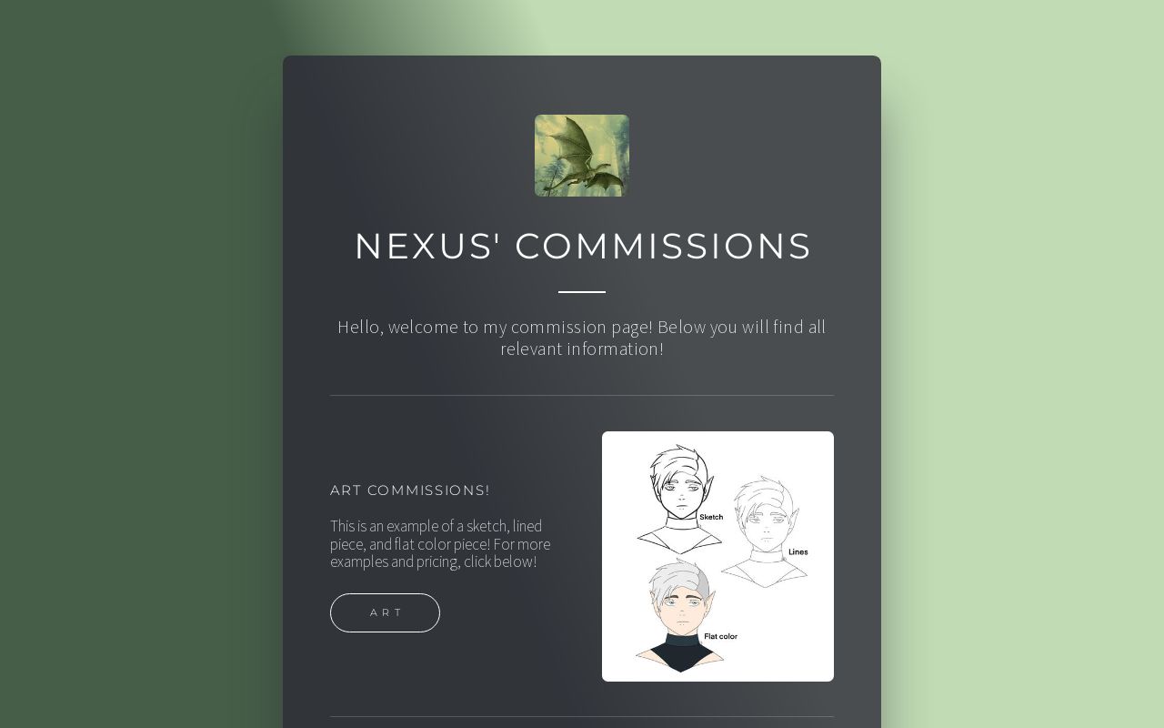 Nexus' Commission Carrd